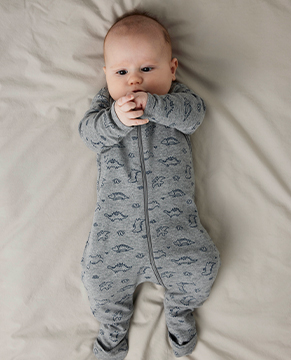 MERINOWOLL OBERTEIL MIT LANGEN ÄRMELN - Kleinkind Jungen | Grau | NAME ...