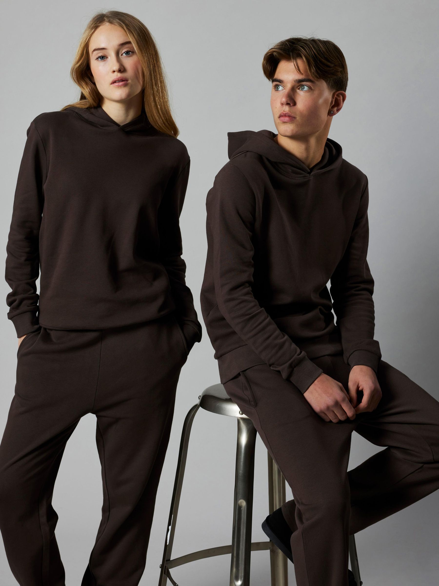 LMTD STRAIGHT LEG SWEATBUKSER - Teenage | Brun | NAME IT Danmark