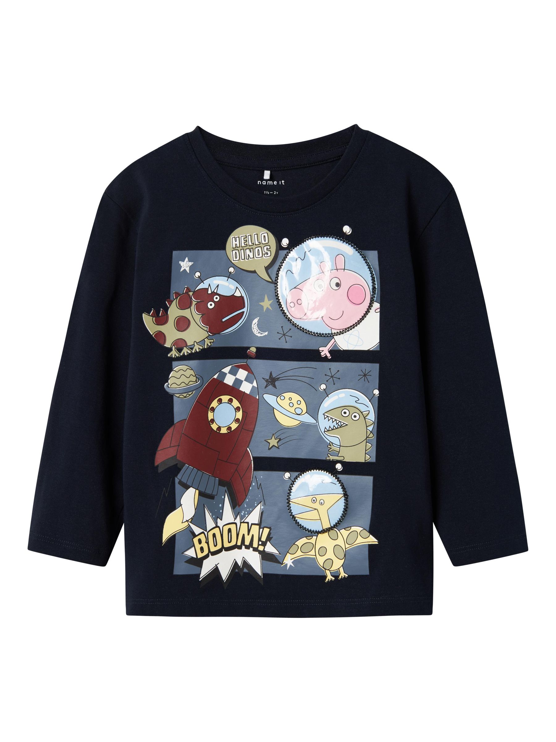 PEPPA PIG LONG SLEEVED TOP - Toddler Boys' | Blue | NAME IT UK
