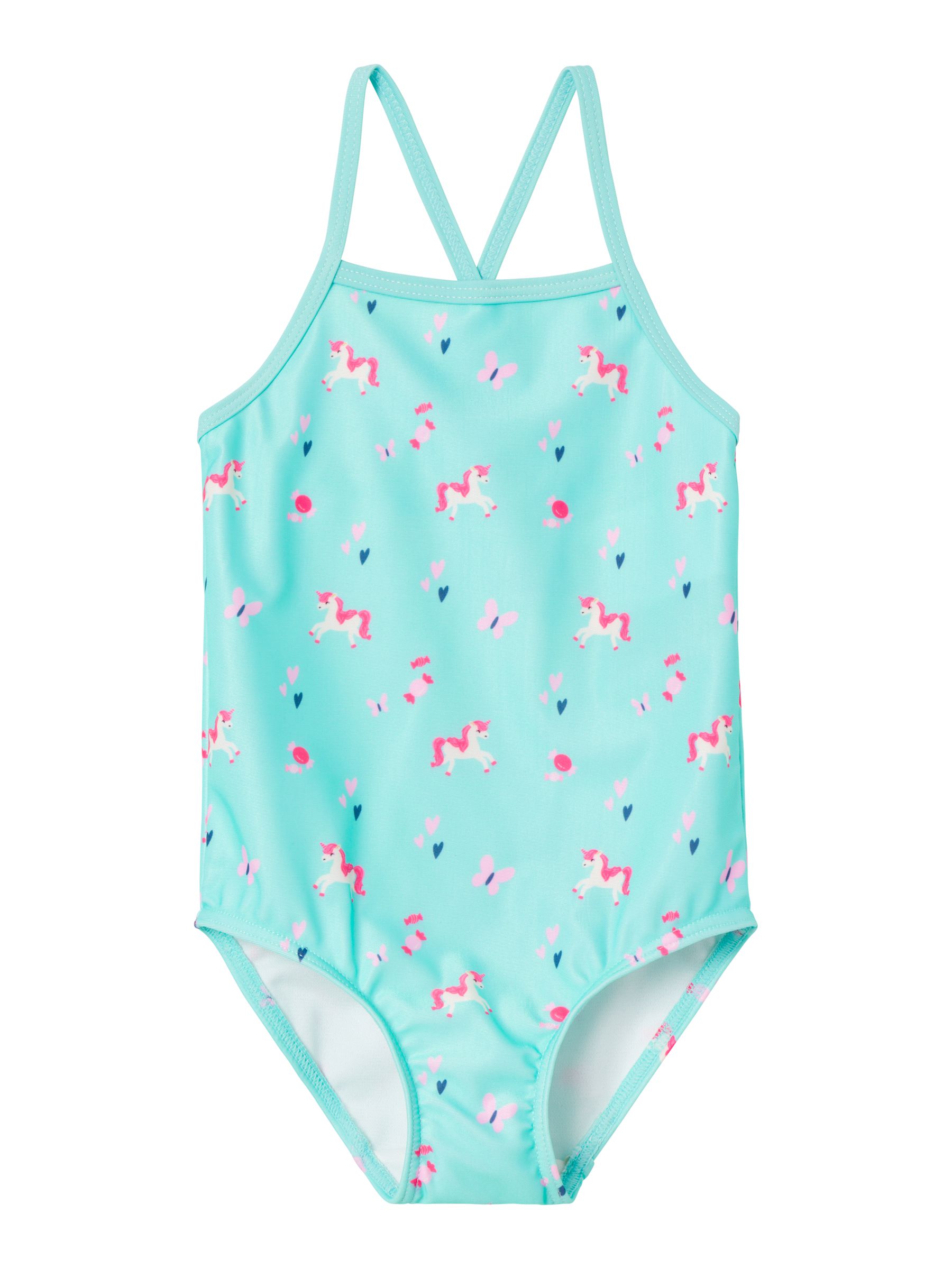 PRINT BADEANZUG - Kleinkind Mädchen | Blau | NAME IT Deutschland