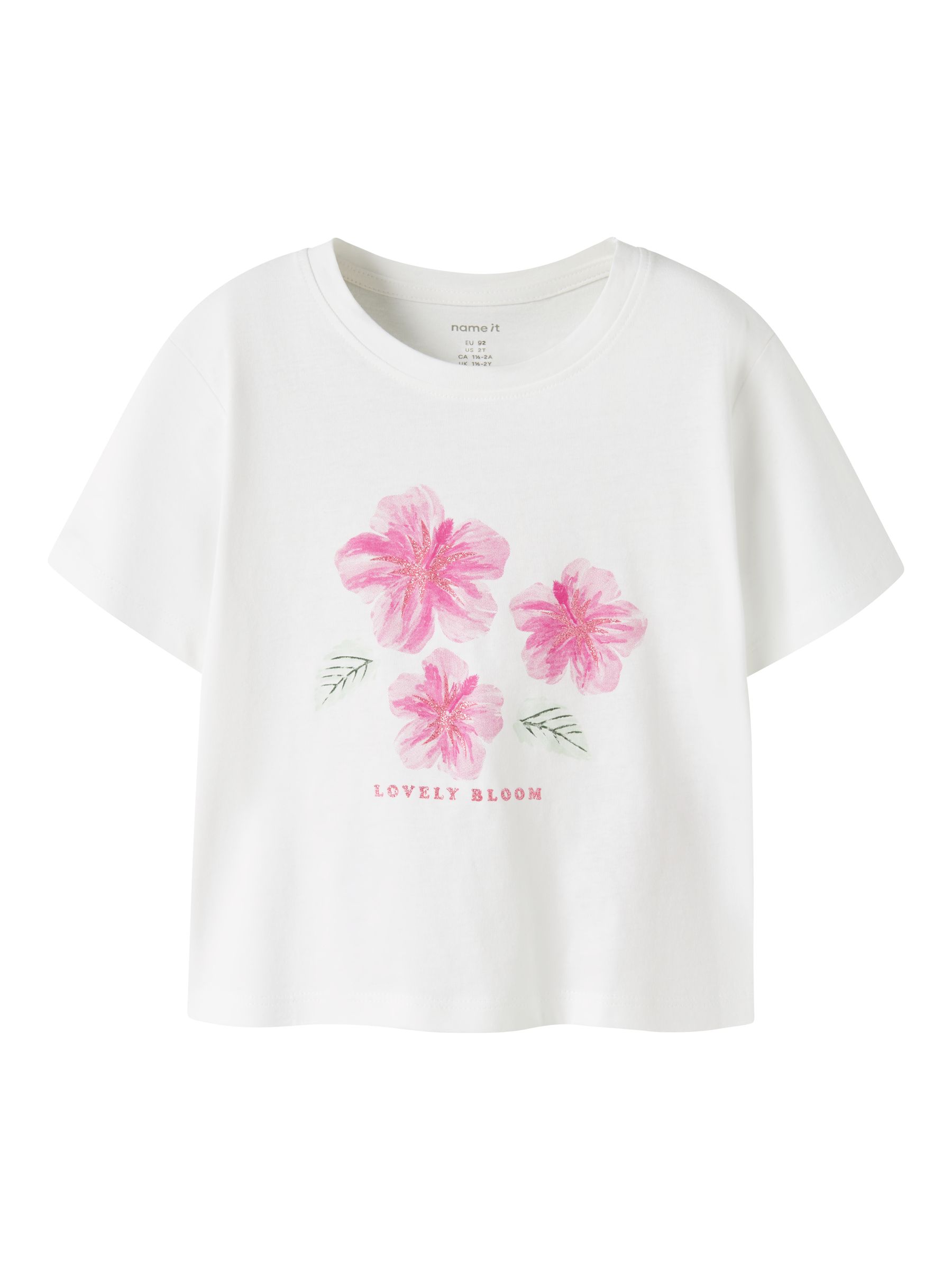 GLITTER PRINT T-SHIRT - Toddler Girls' | White | NAME IT UK