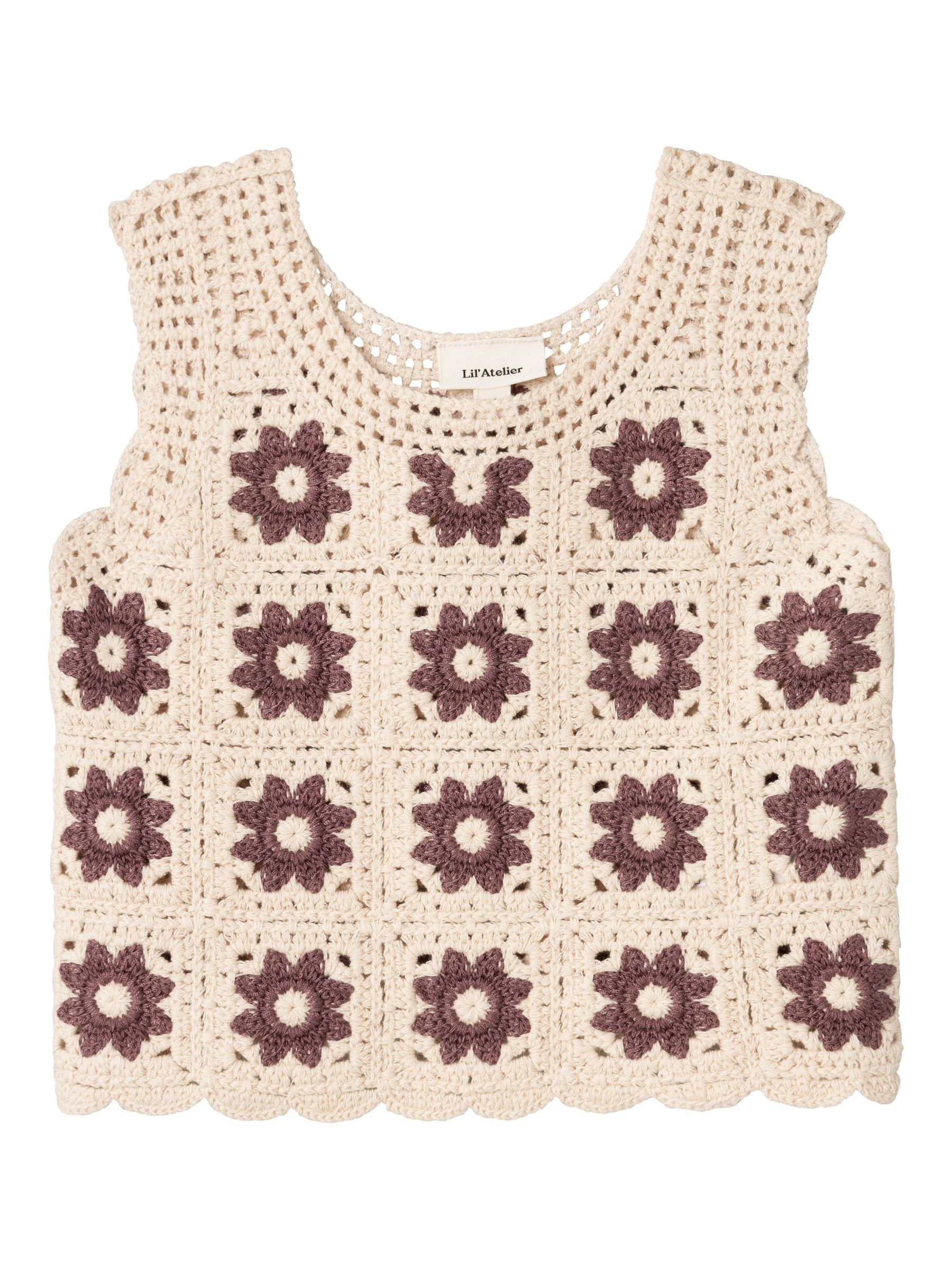 Lil' Atelier LOOSE FIT KNITTED VEST - Toddler Girls' | Grey | NAME IT UK