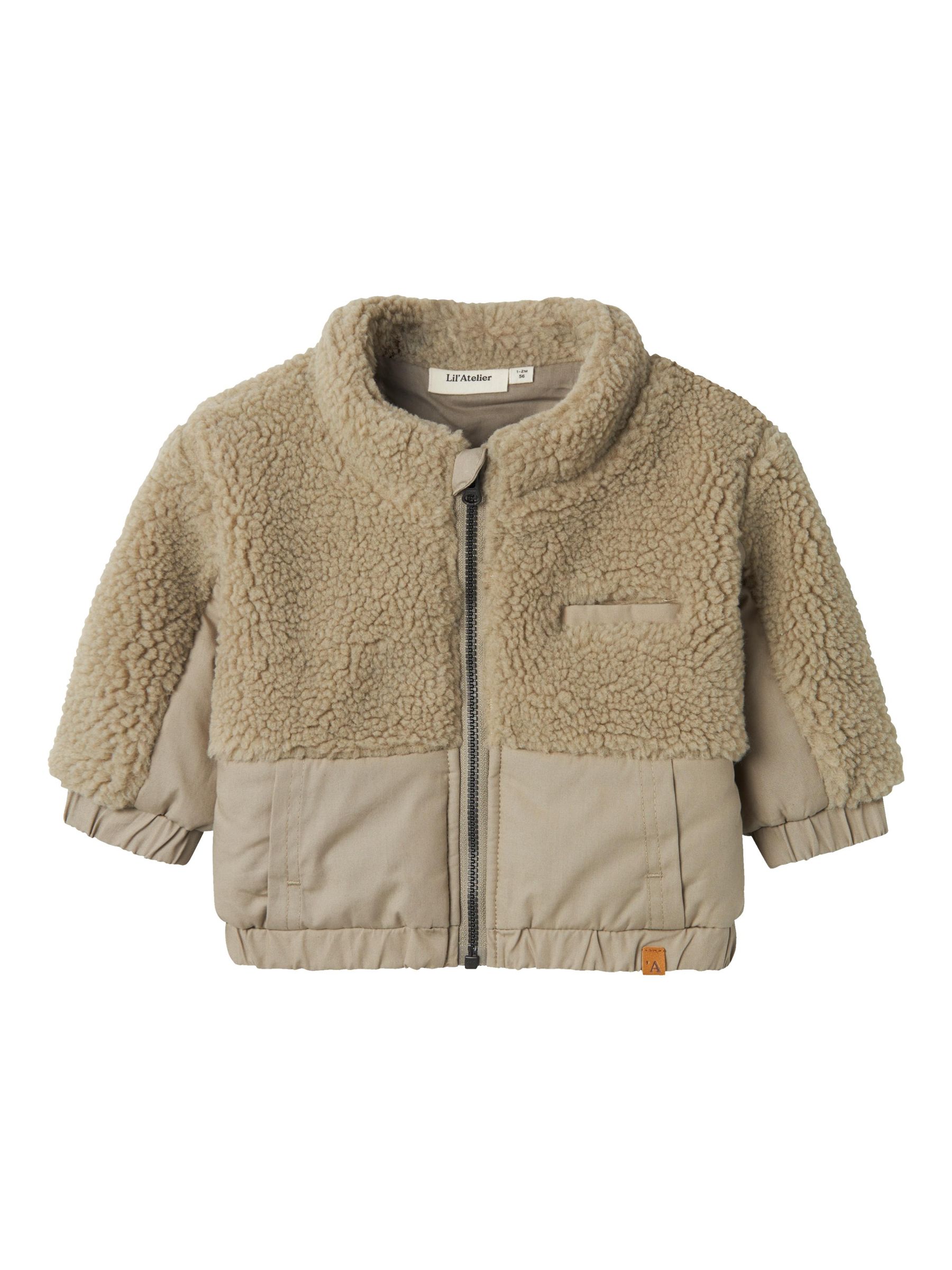 Lil' Atelier TEDDY JAS - Baby Jongens | Grijs | NAME IT Nederland