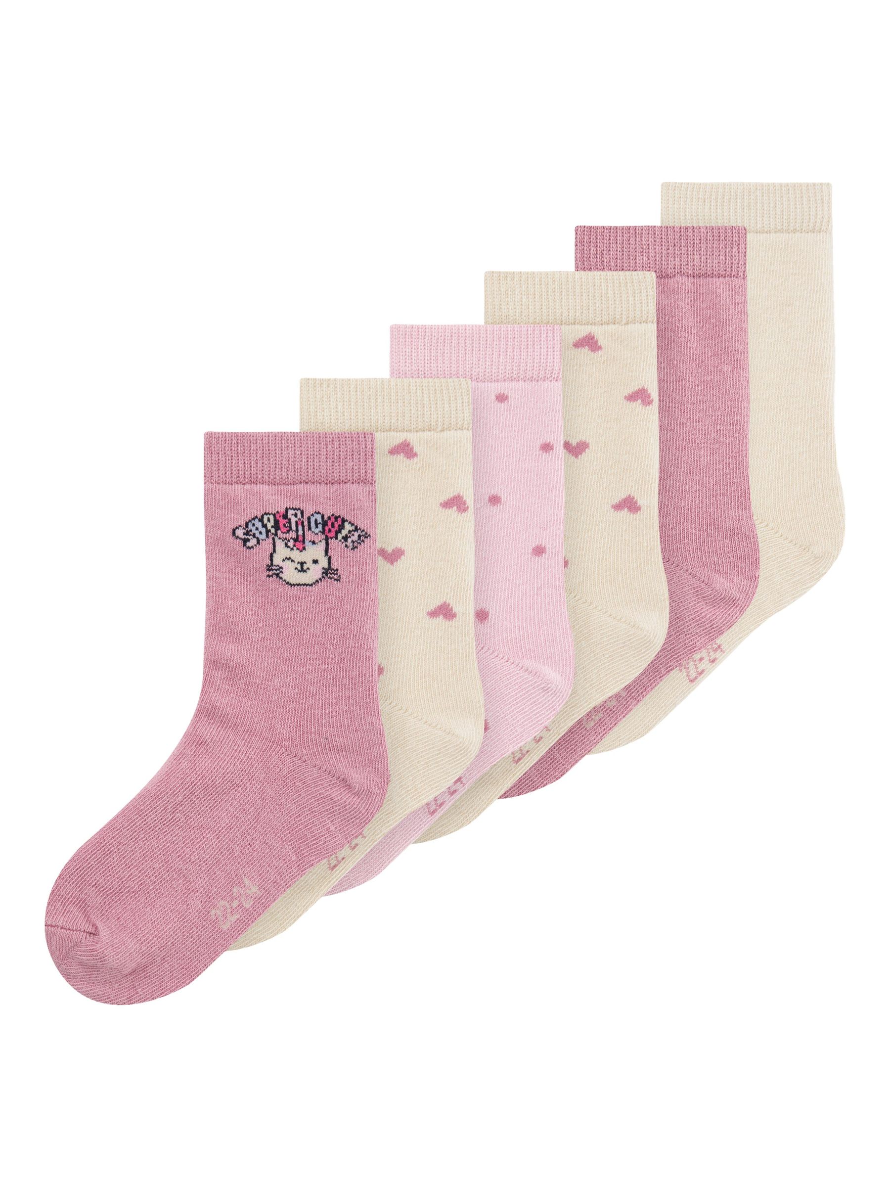 6 PACK SOCKS - Toddler Girls' | White | NAME IT UK