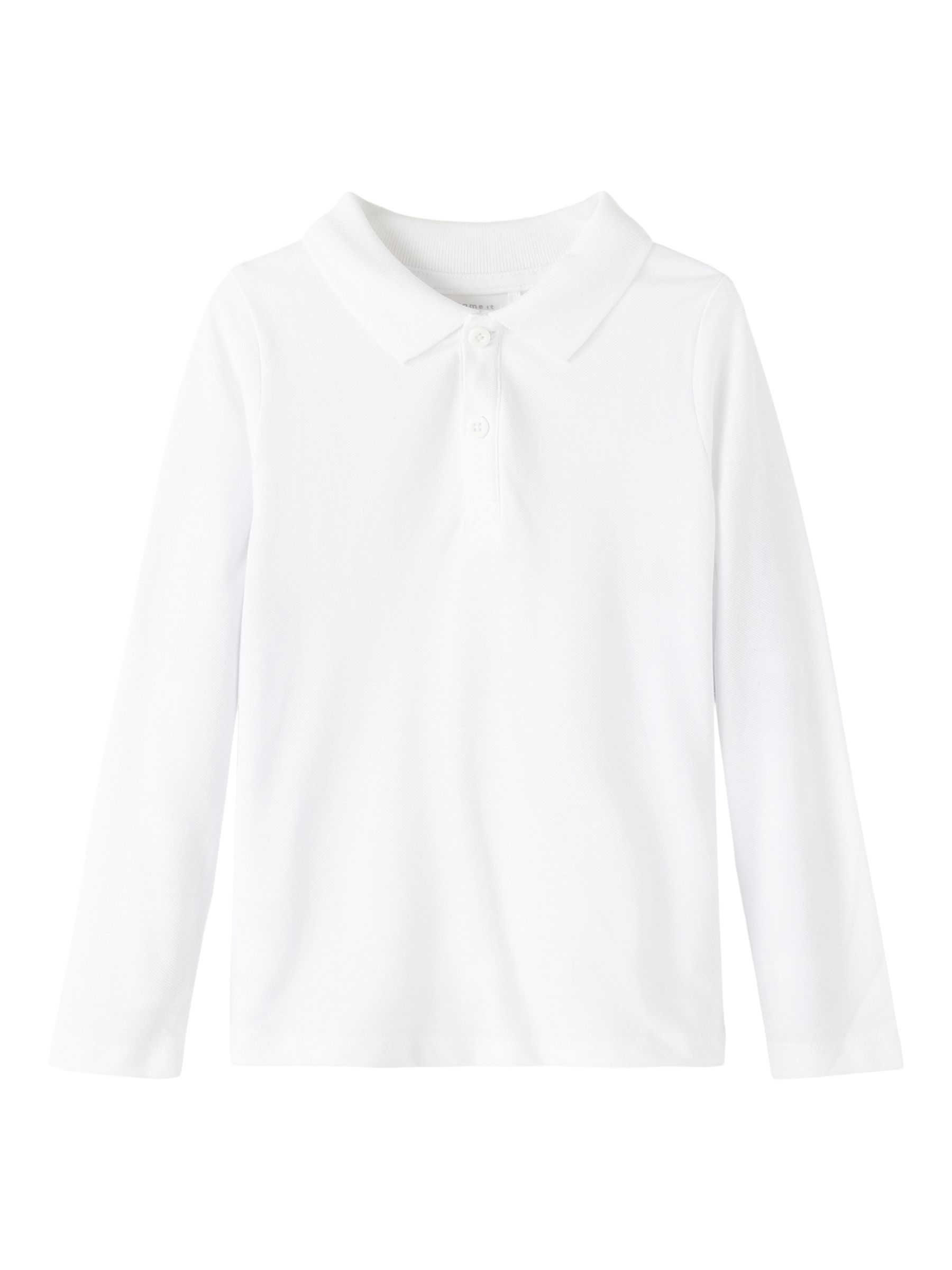 LONG SLEEVED POLO SHIRT - Toddler Boys' | White | NAME IT UK